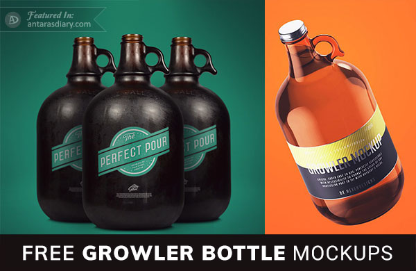 Free Growler Beer Bottle Mockup PSD Files – Antara's Diary